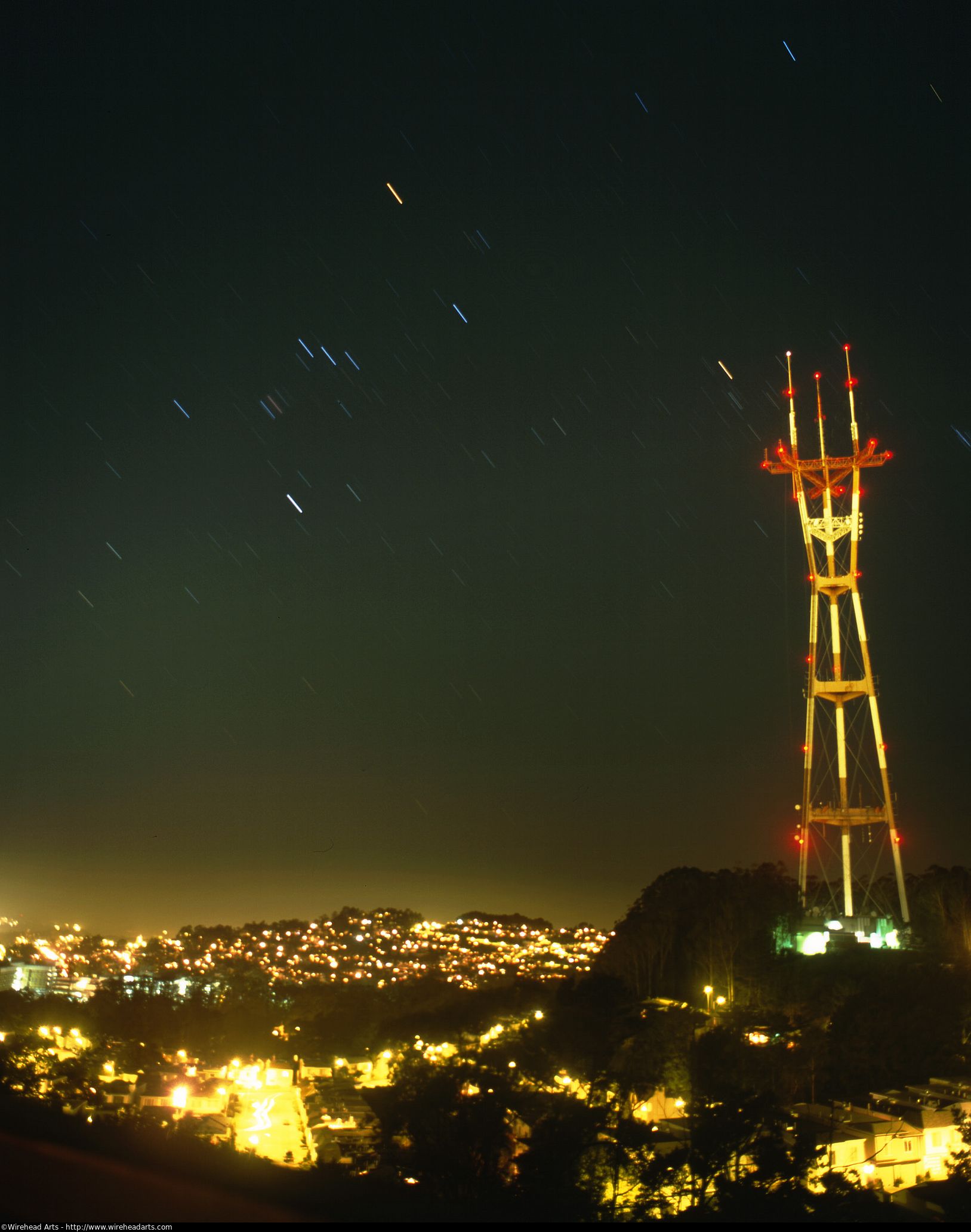 Sutro Tower at night